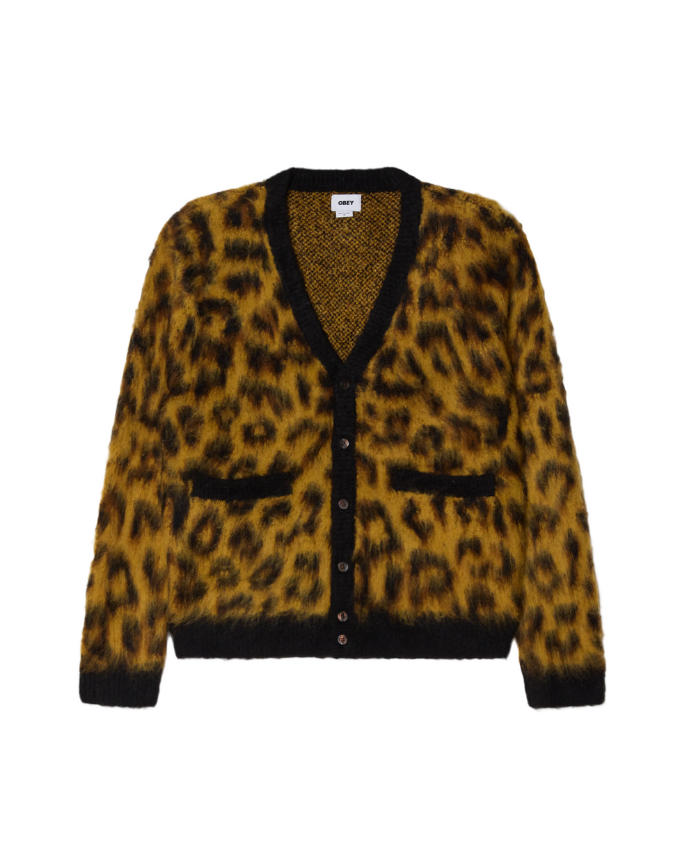 OBEY: PATRON CARDIGAN LEOPARD – 85 86 eightyfiveightysix