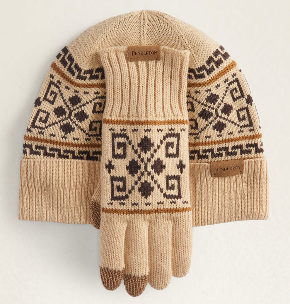 PENDLETON: WESTERLEY TAN COLD WEATHER KNIT SET – 85 86 eightyfiveightysix